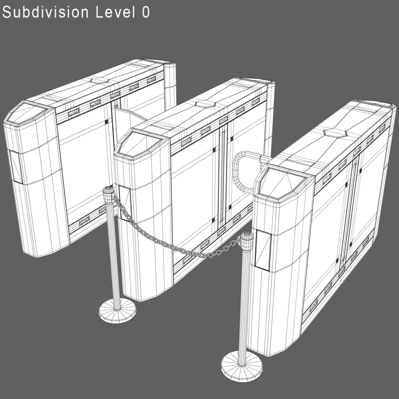 3d model intelligent flap gate