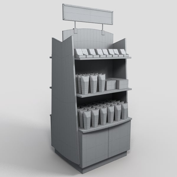 3d chocolate display rack