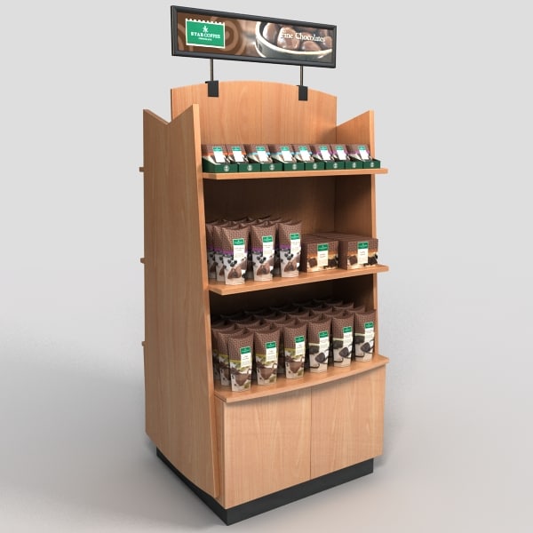 3d chocolate display rack