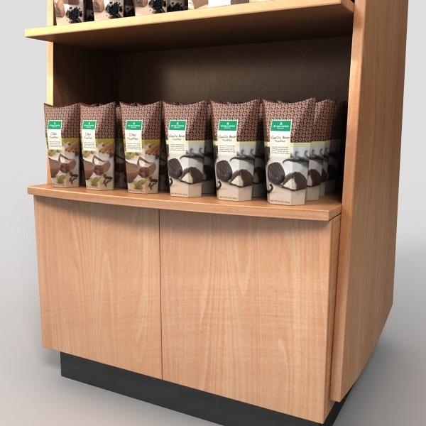 3d chocolate display rack