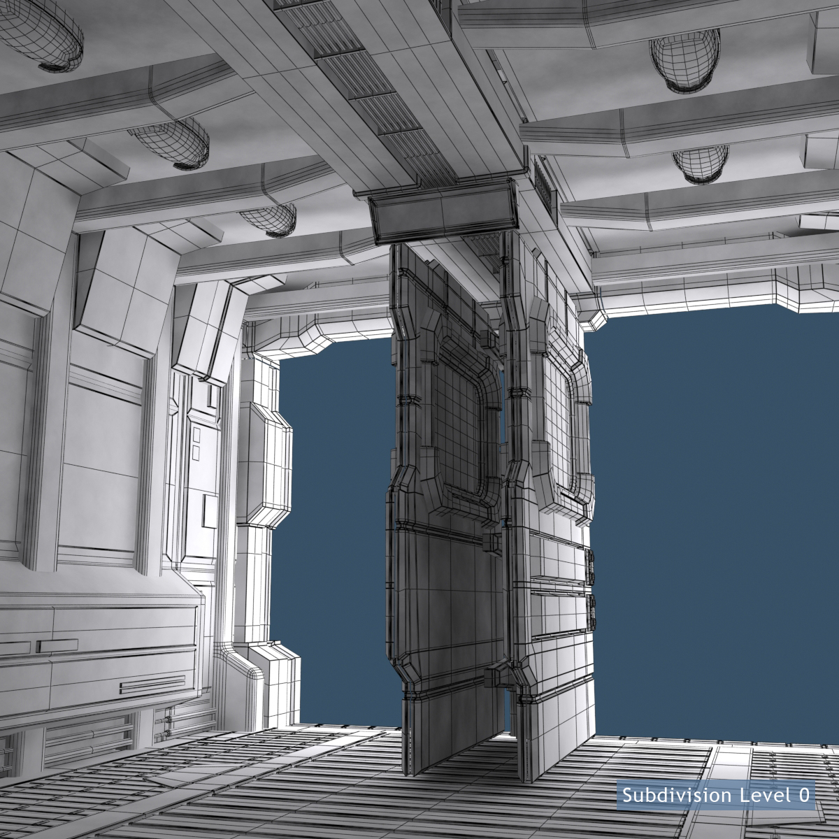 sci-fi gate 3d max