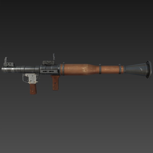 3d model rpg-7 launcher