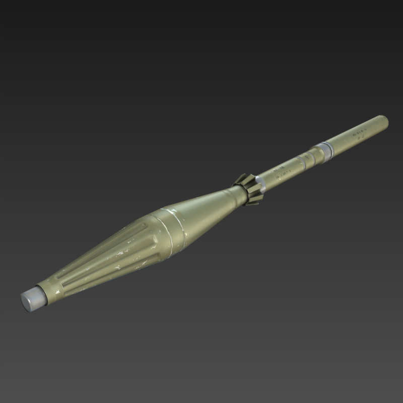 3d model rpg-7 launcher