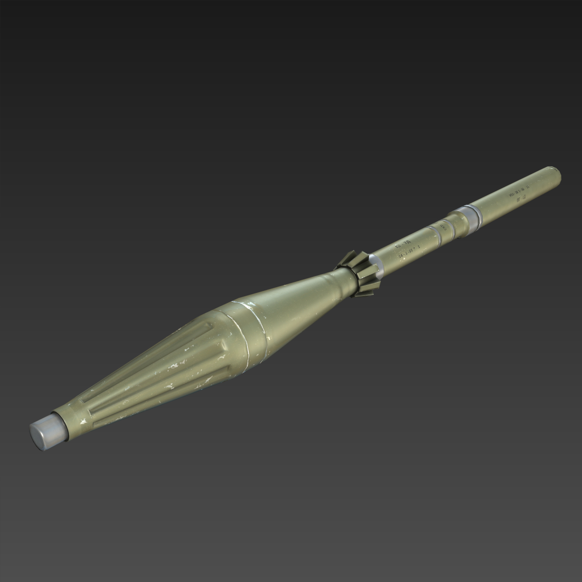 3d model rpg-7 launcher