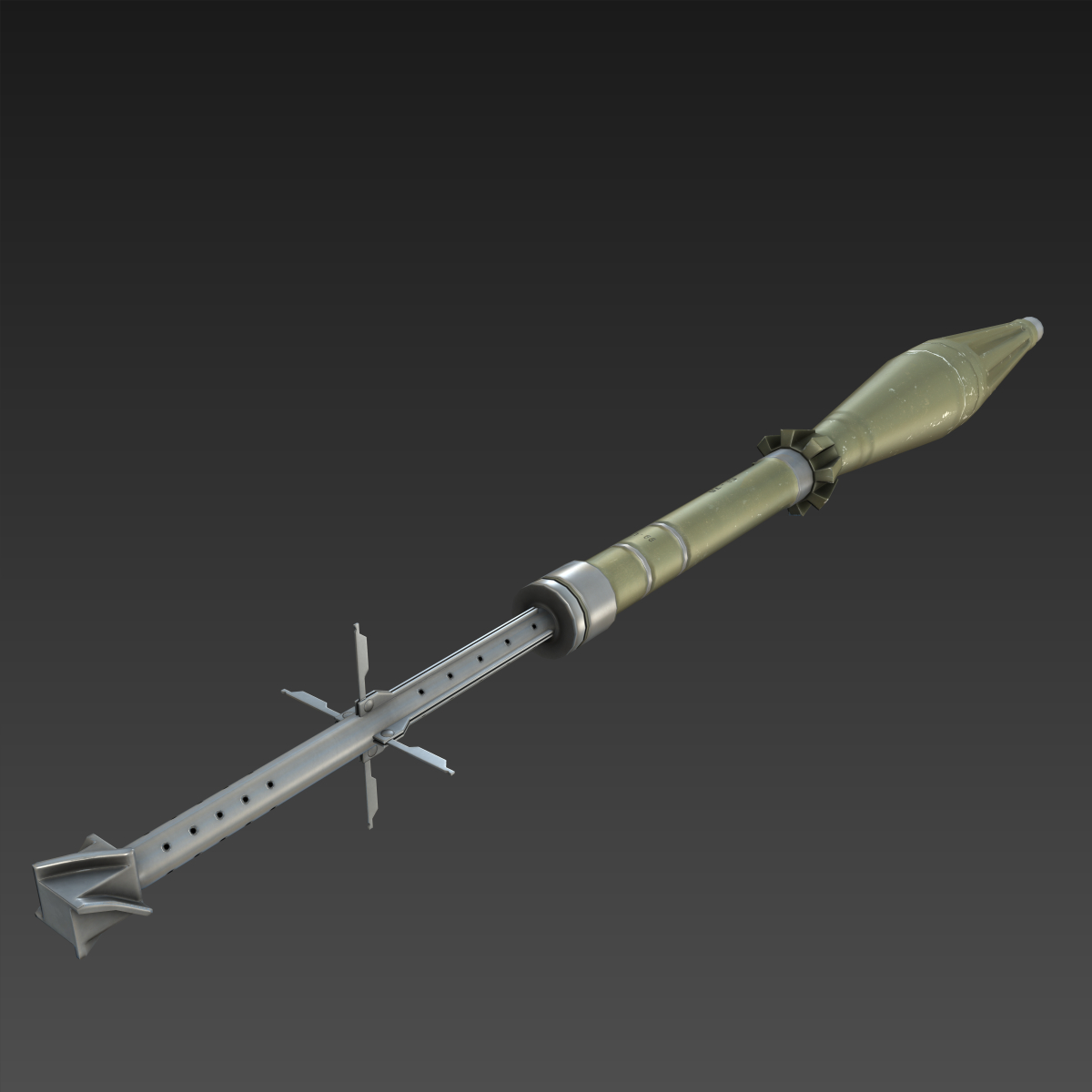 3d model rpg-7 launcher