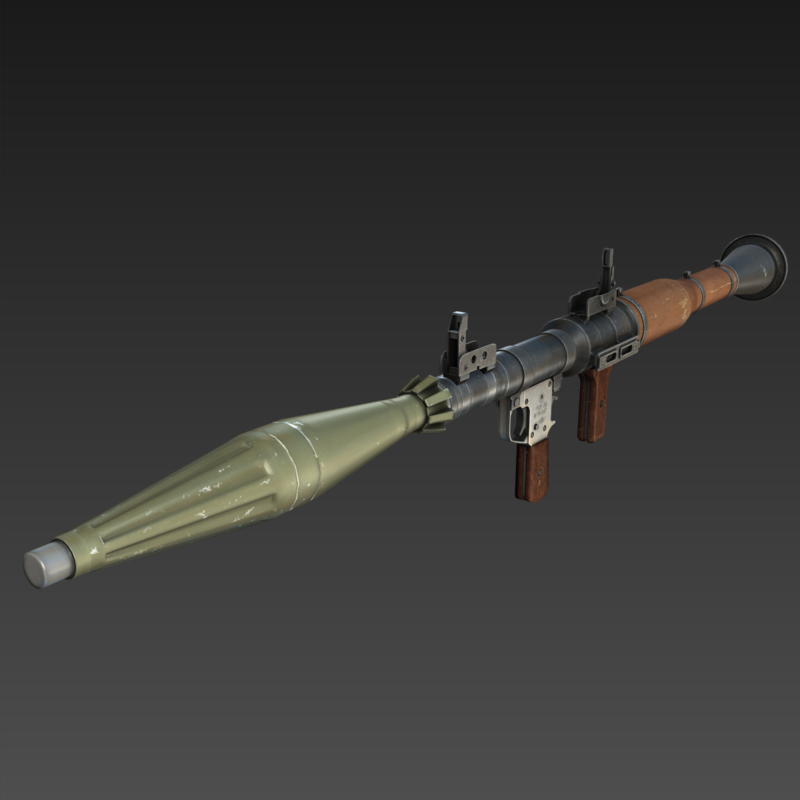 3d model rpg-7 launcher