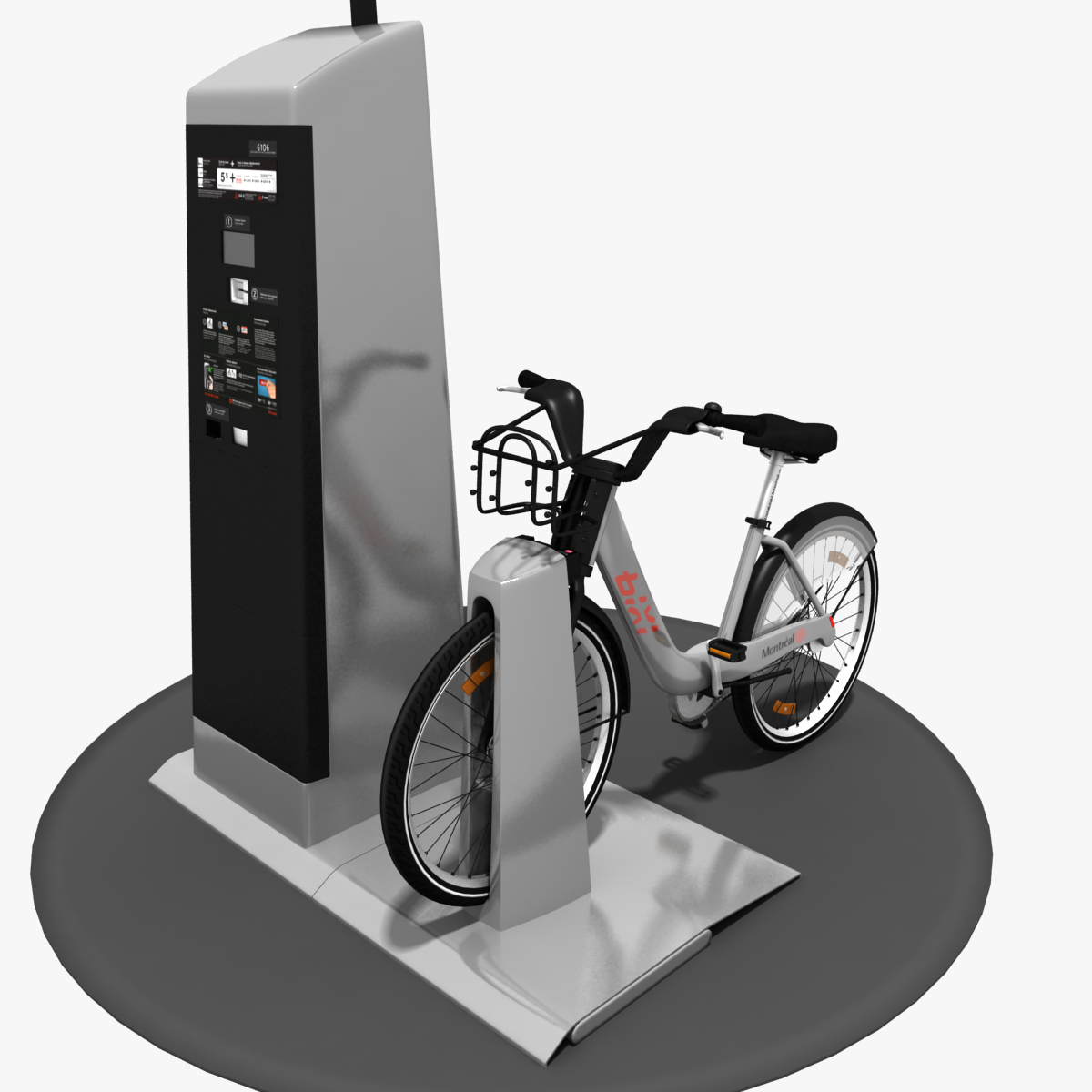 3d model bixi bike