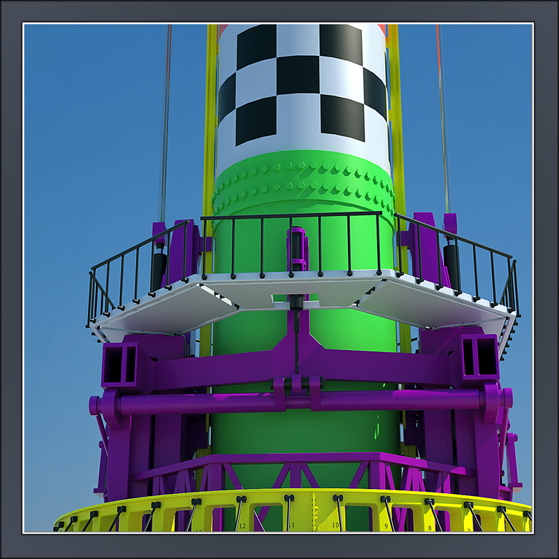 drop tower 3d dxf
