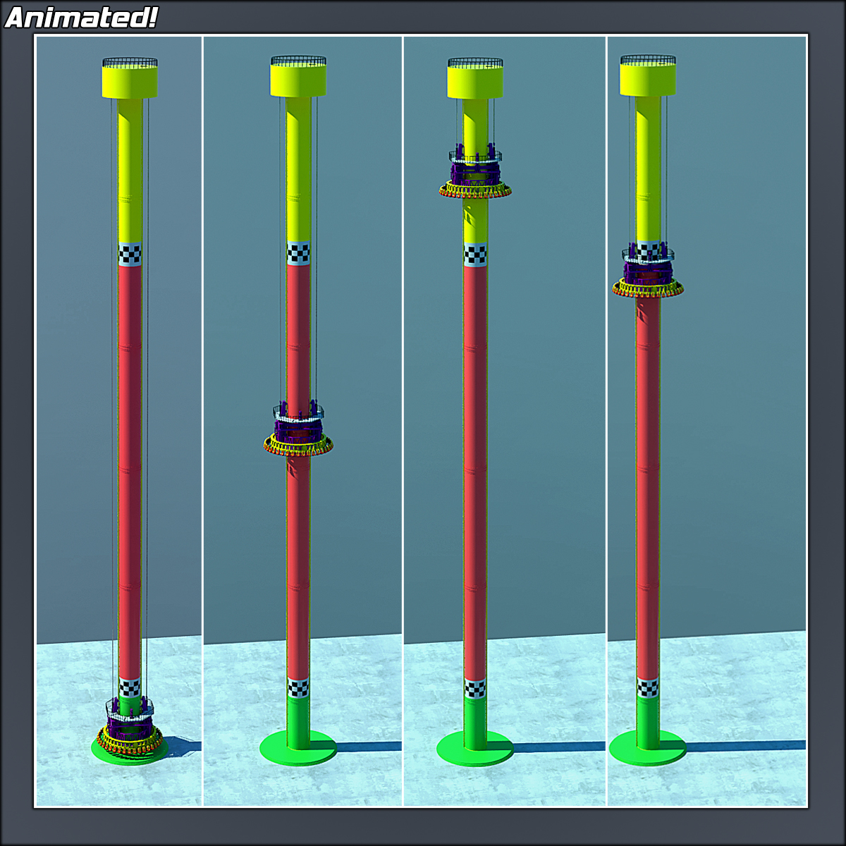 drop tower 3d dxf
