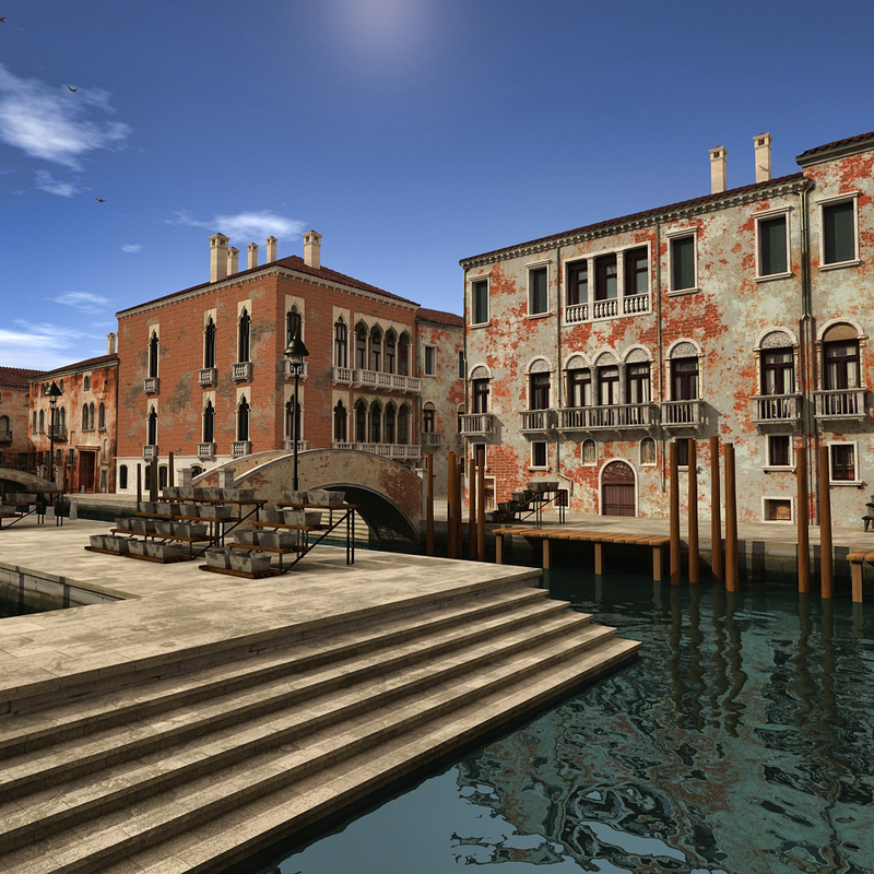 3d venice scene model