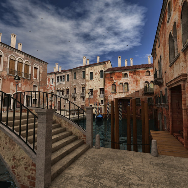 3d venice scene model