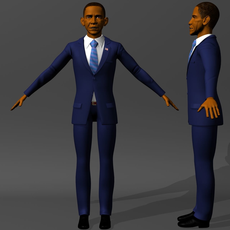 barack obama 3d max