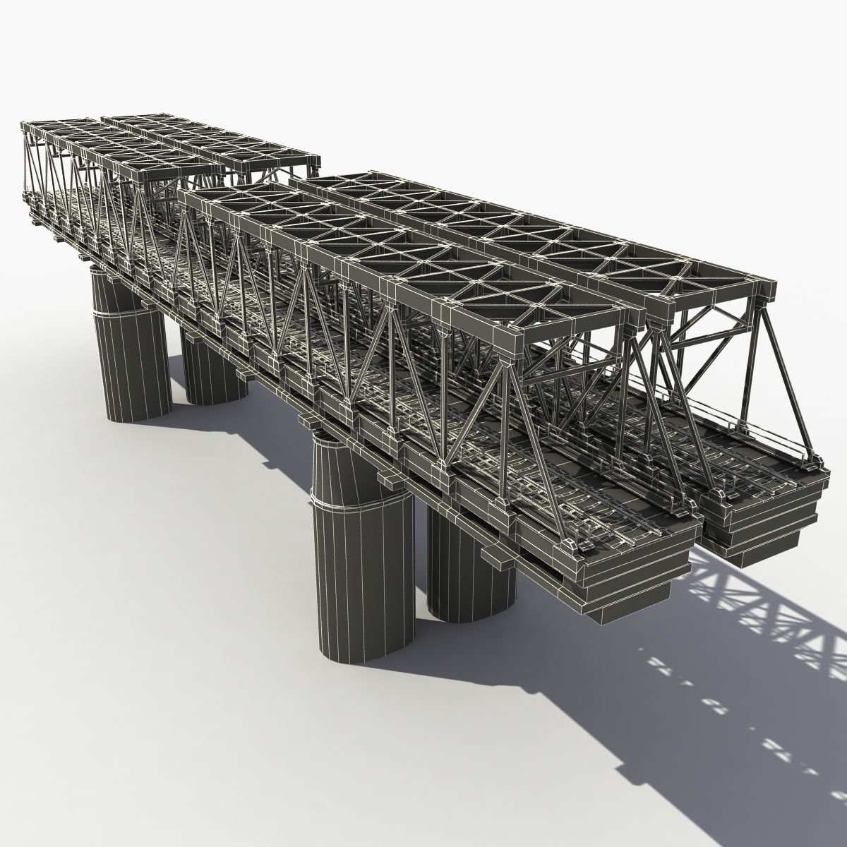 railway bridge 3d model