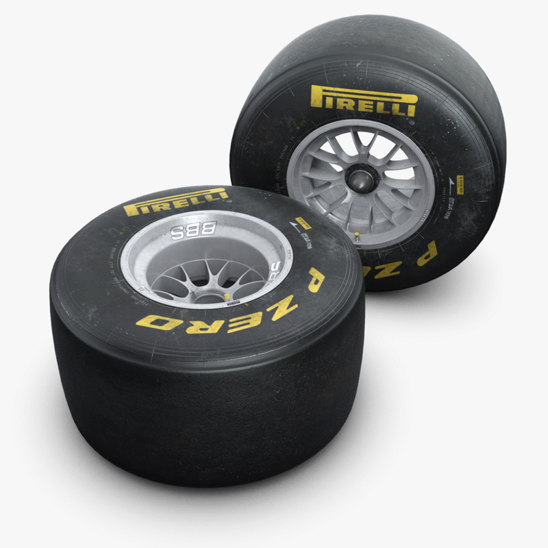 2011 formula 1 wheels 3d model