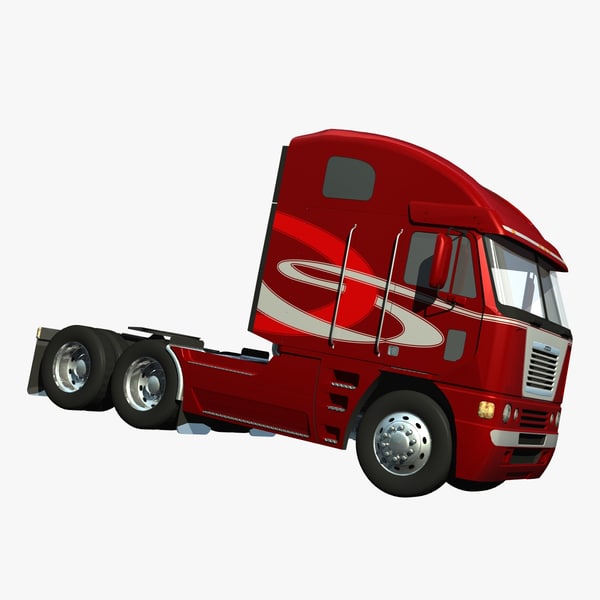 3d freightliner argosy truck van model