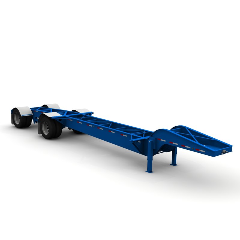 3d model container chassis