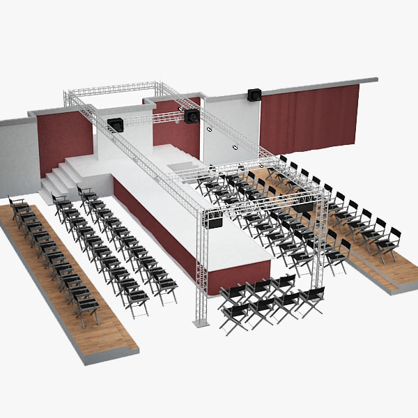 3d model catwalk scene