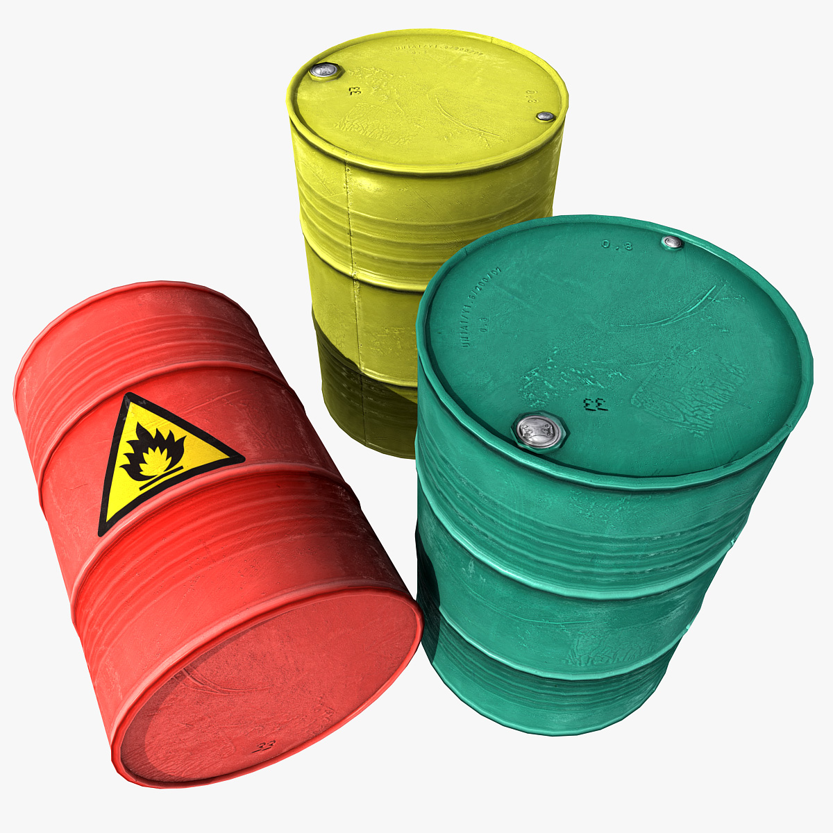 3d texturematic metal barrel - model