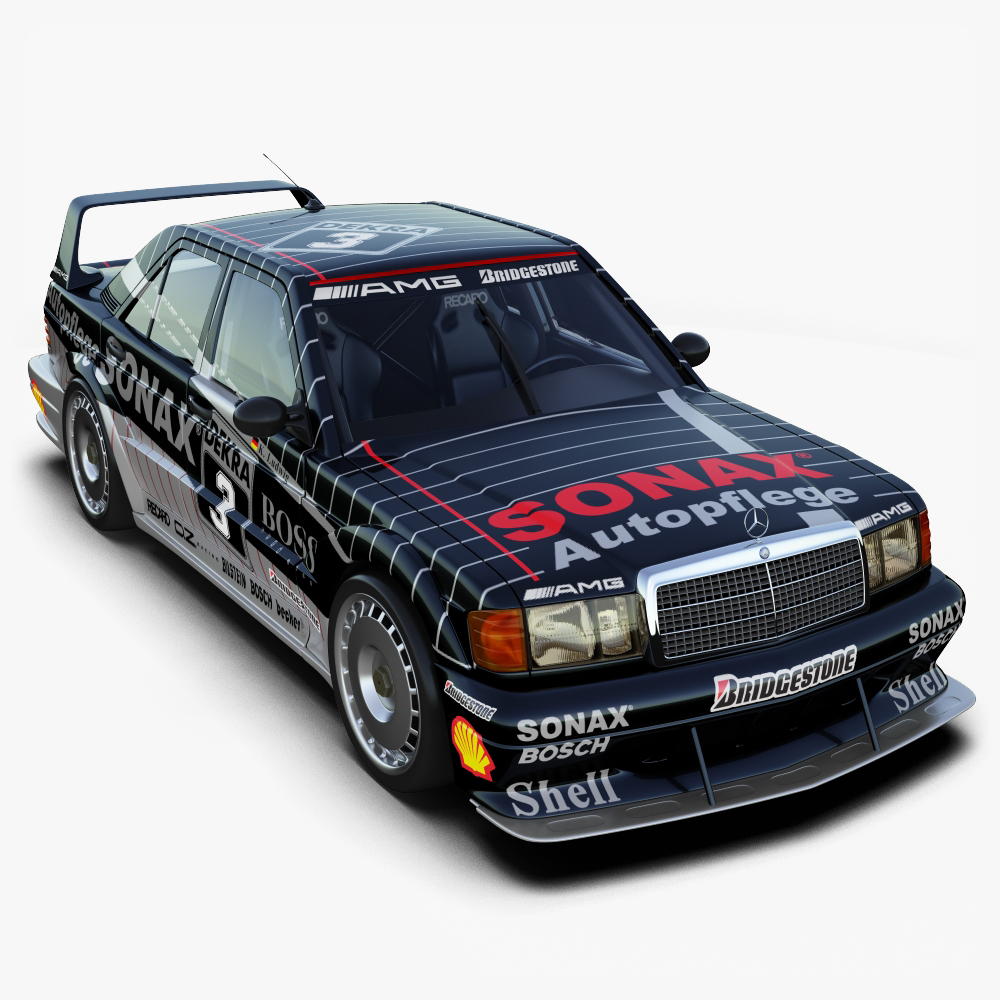3d mercedes-benz 190e dtm race car