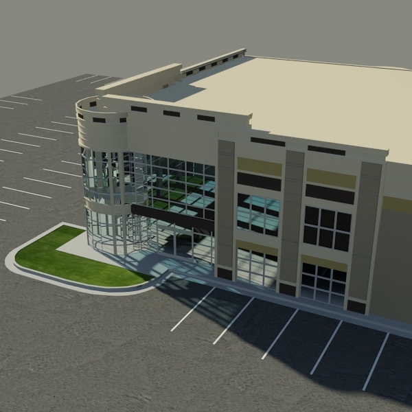 car dealership 3d model