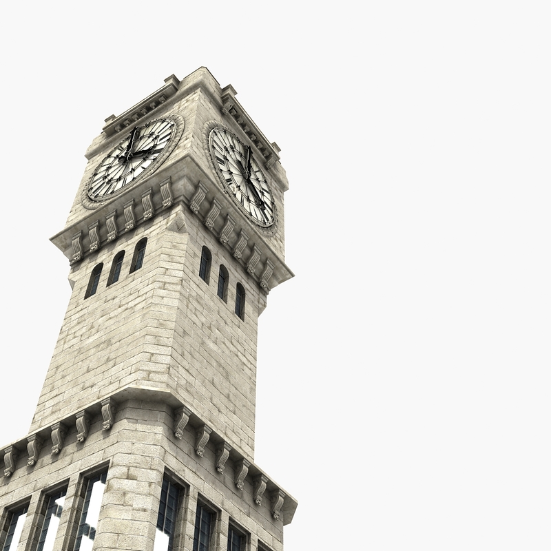 3d model clock tower