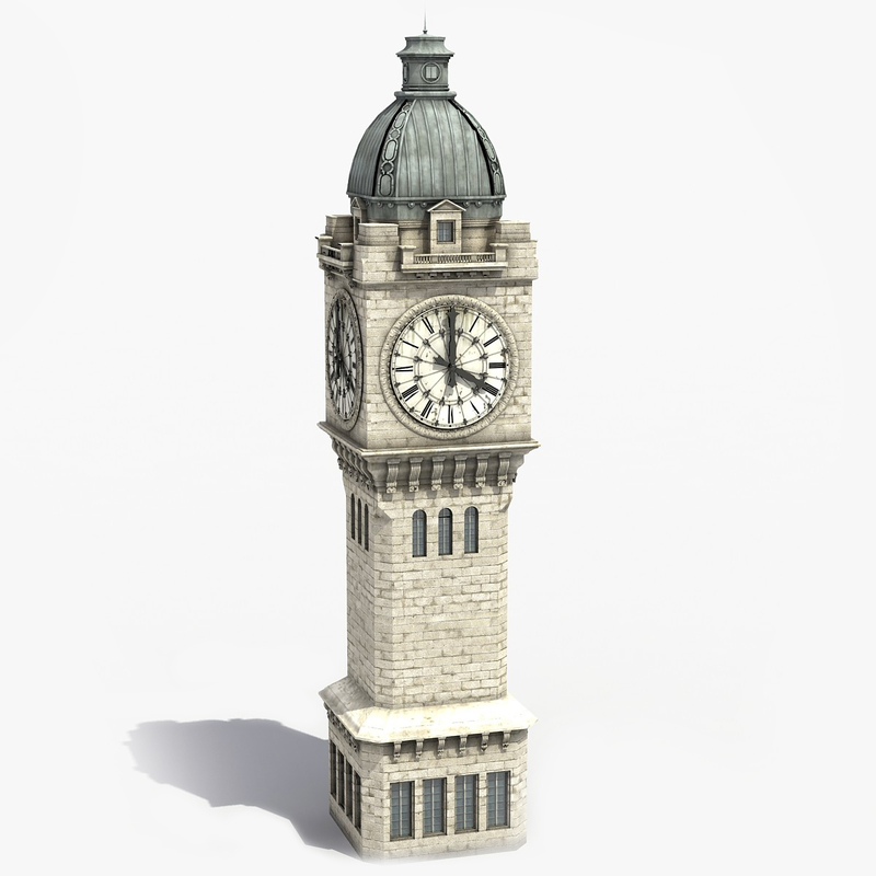 3d model clock tower