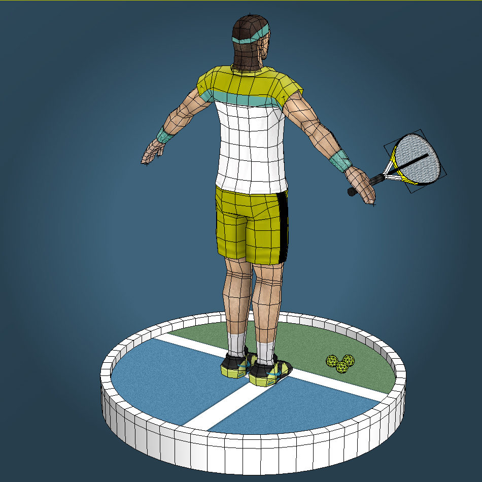 3d model tennis player