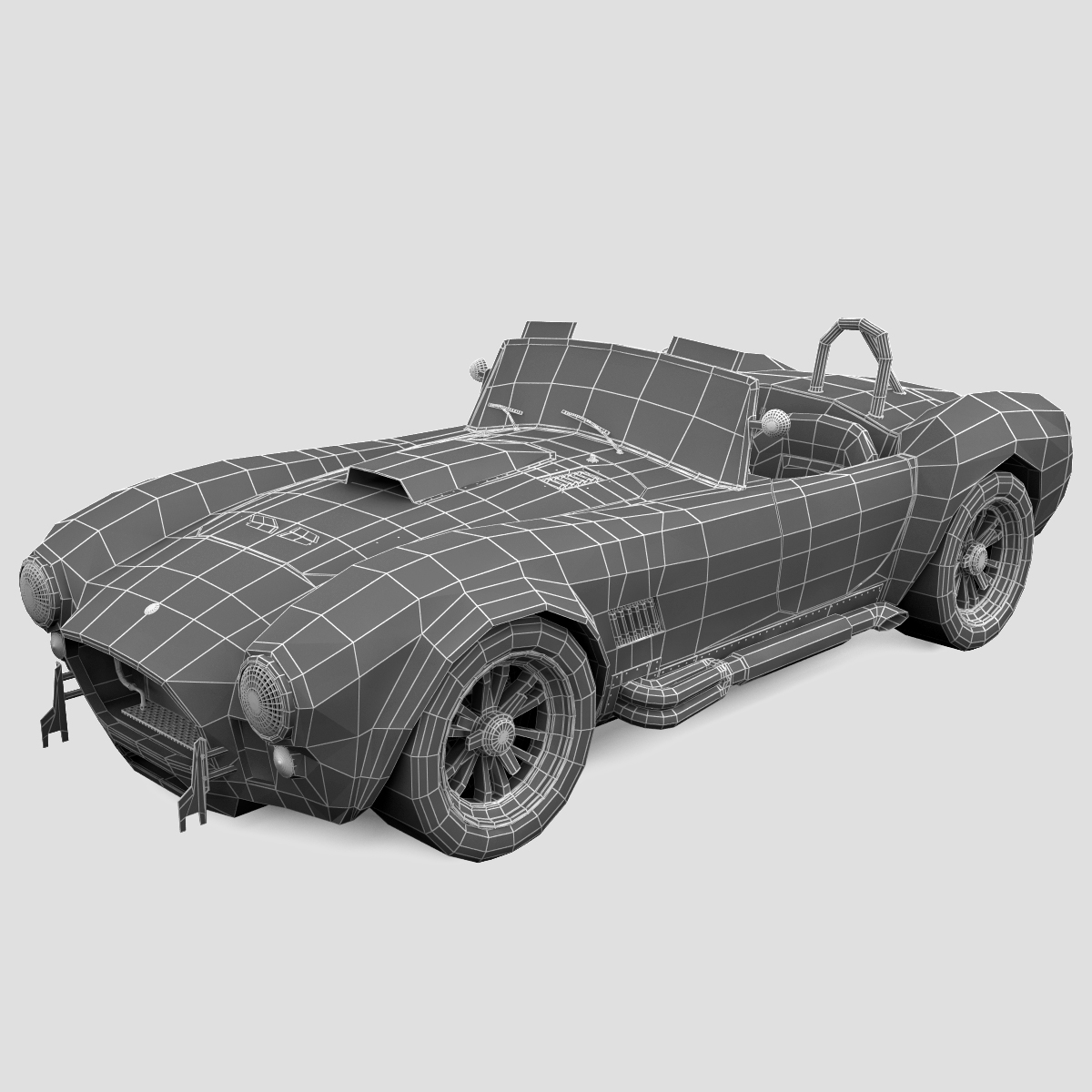 3d model realistic shelby cobra 427