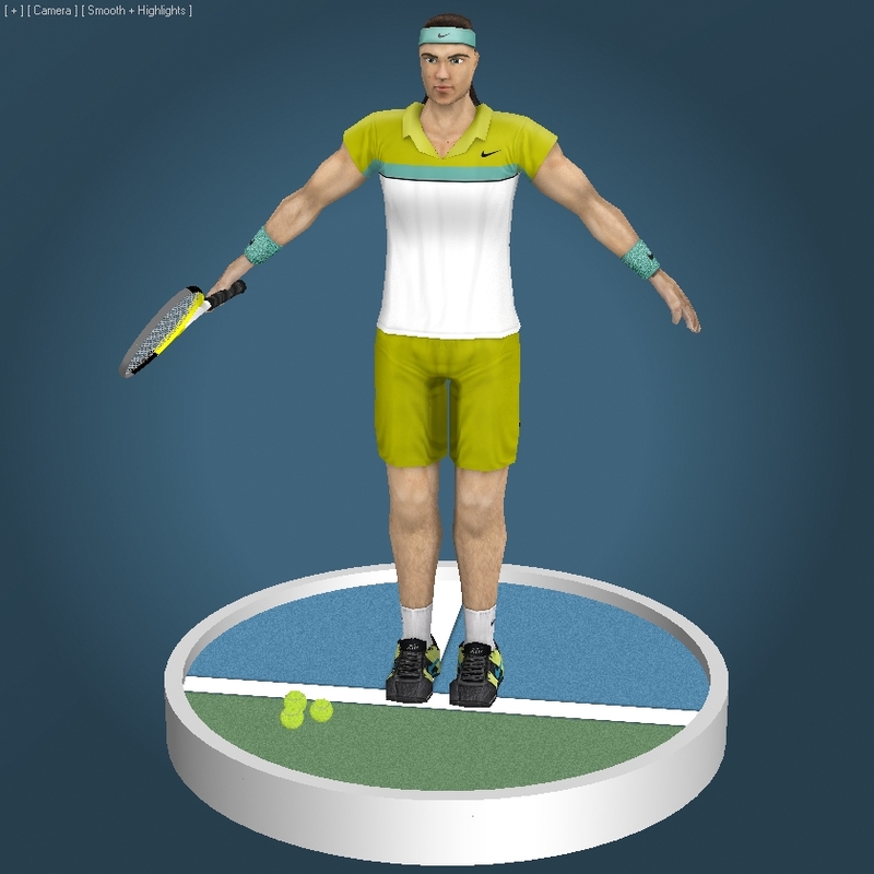 3d model tennis player