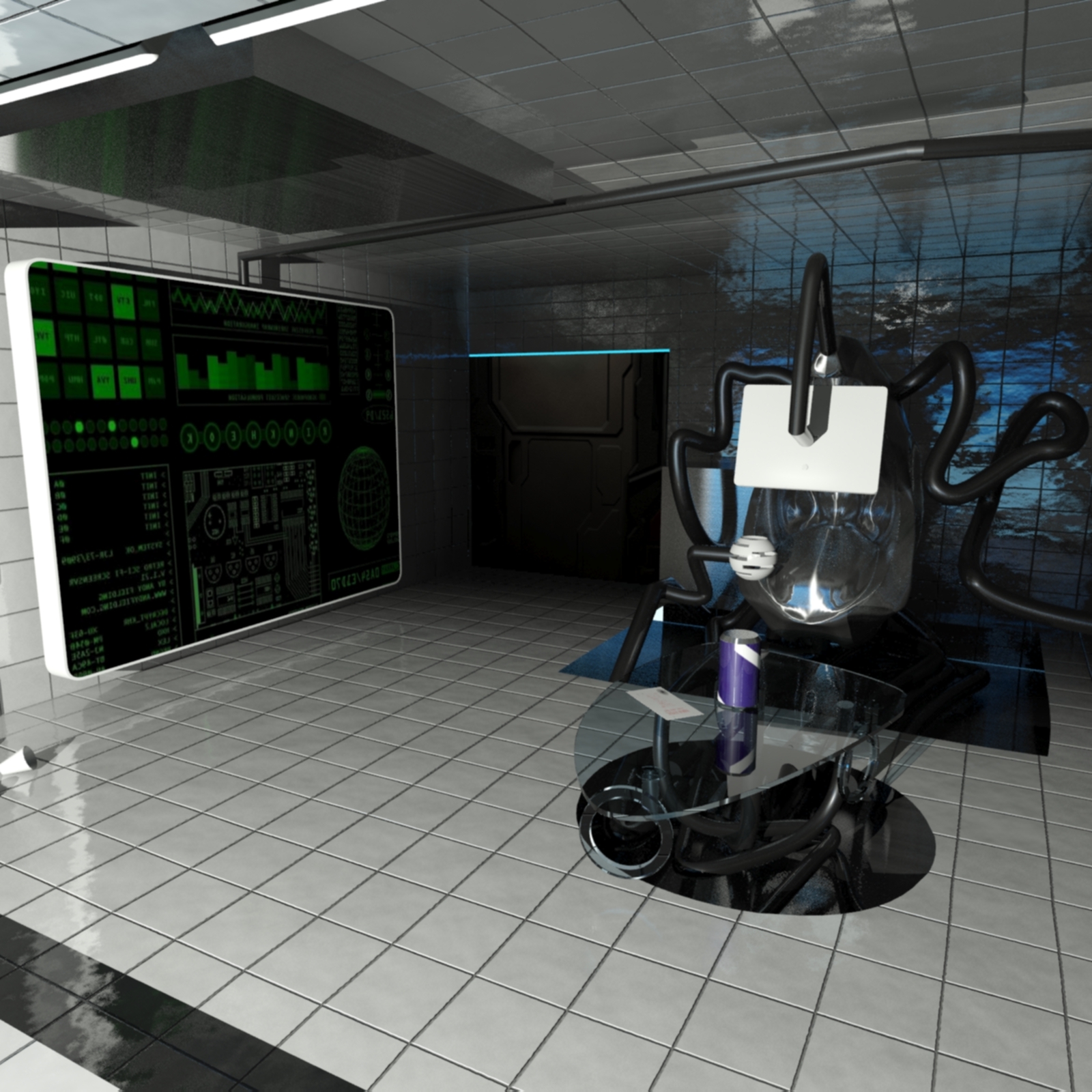 scene room alien 3d max