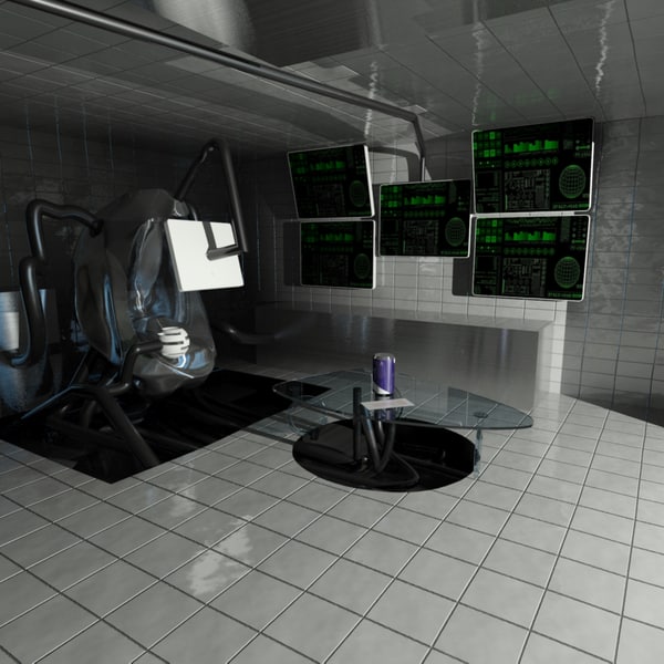 scene room alien 3d max