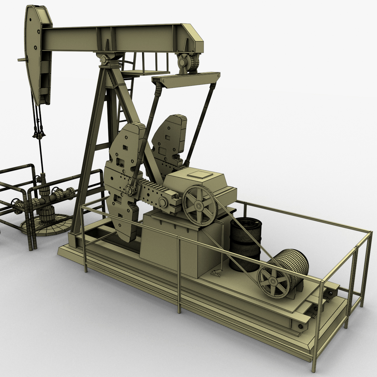 3d oil pumpjacks model