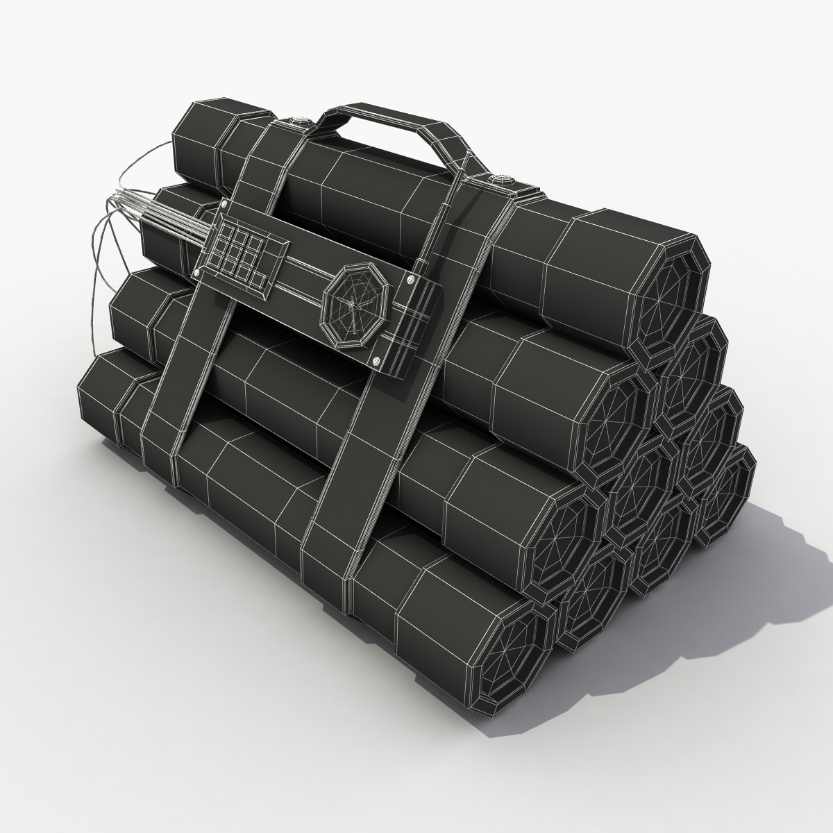 3d dynamite tnt model