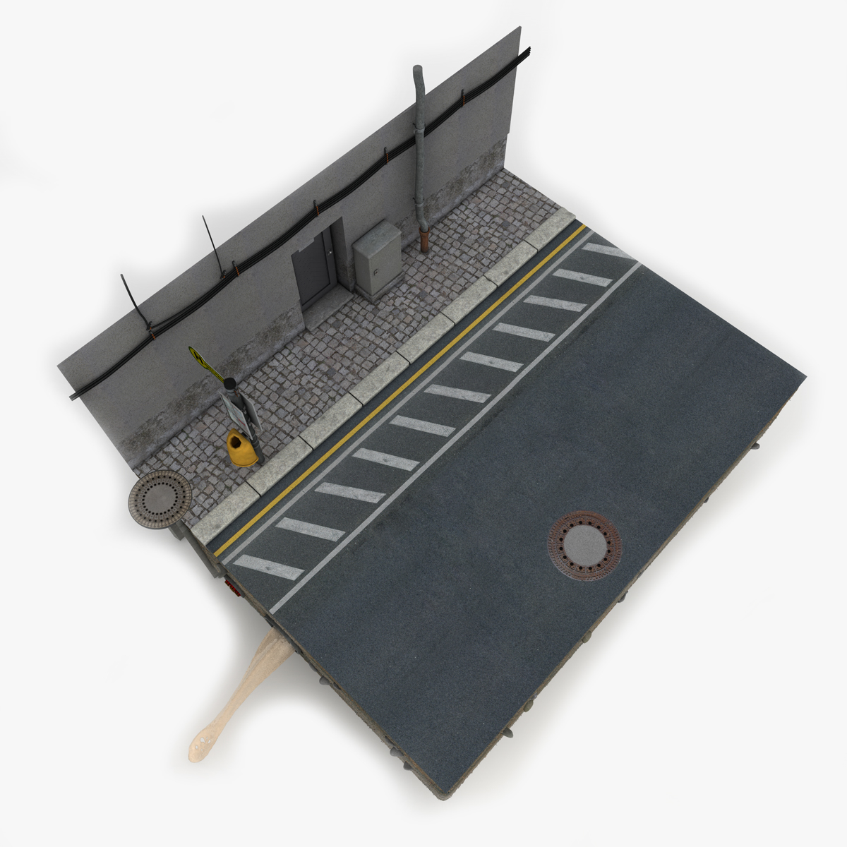 street scene 3d model