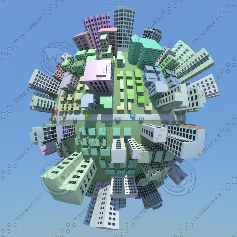 city planet 3d model