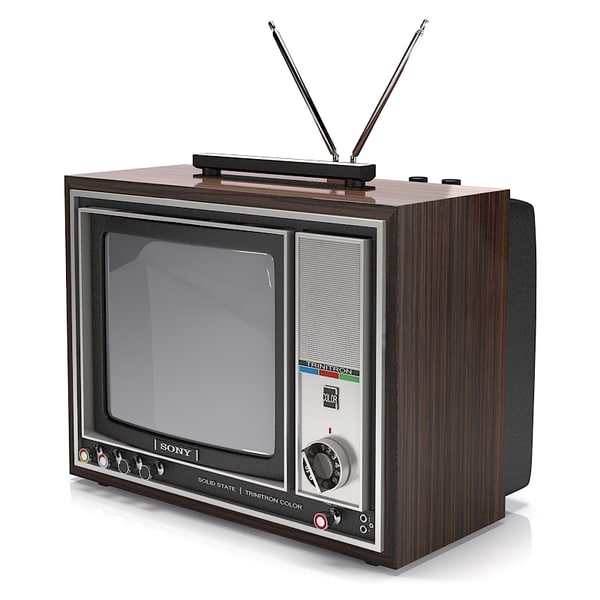 retro sony trinitron kv 3d max