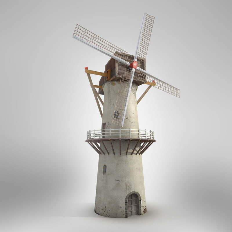 3d model wind windmill