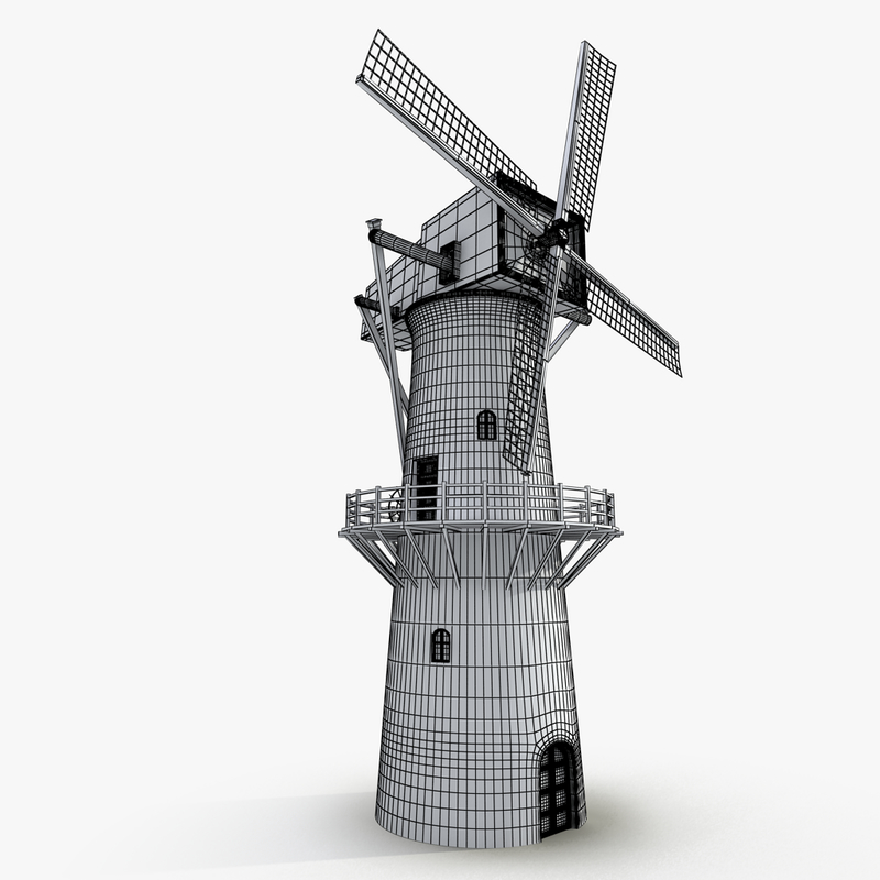 Moinho de vento Modelo 3D - TurboSquid 625218