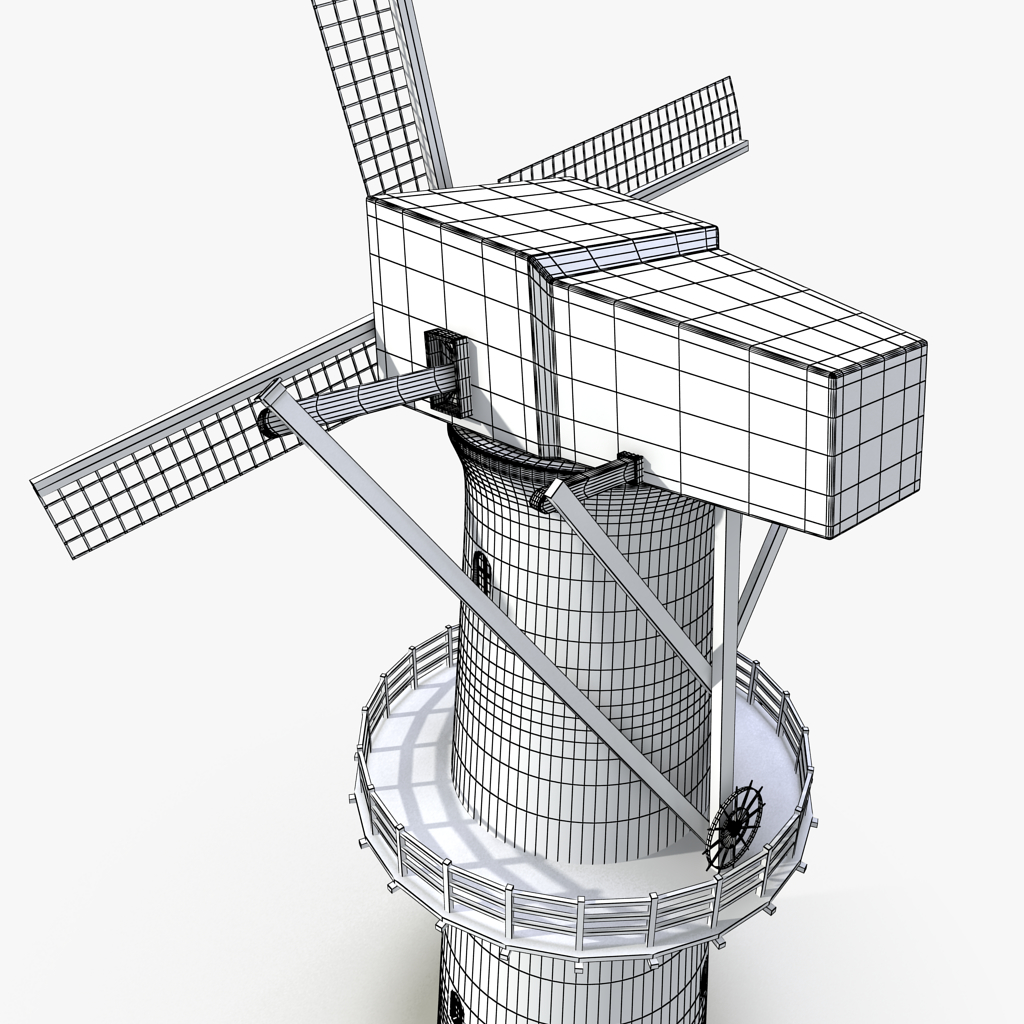 3d model wind windmill