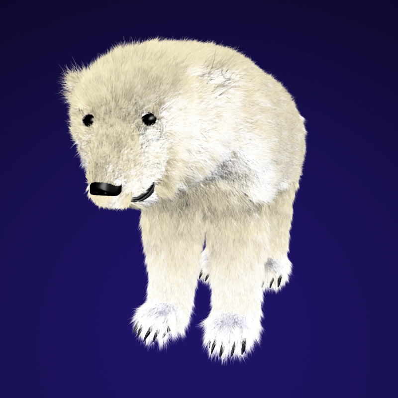 3d polar bear model