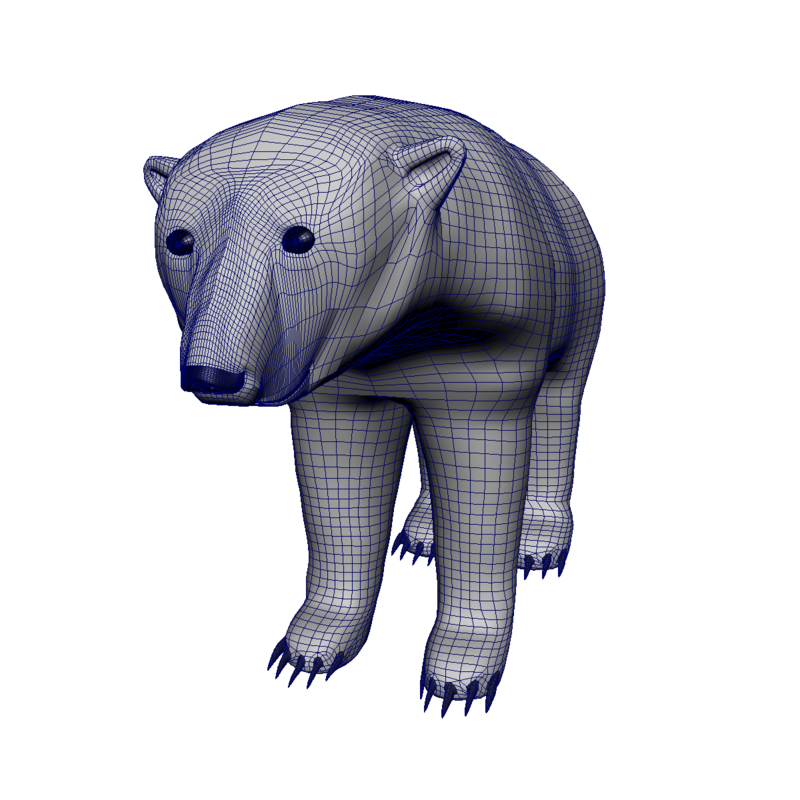 3d polar bear model