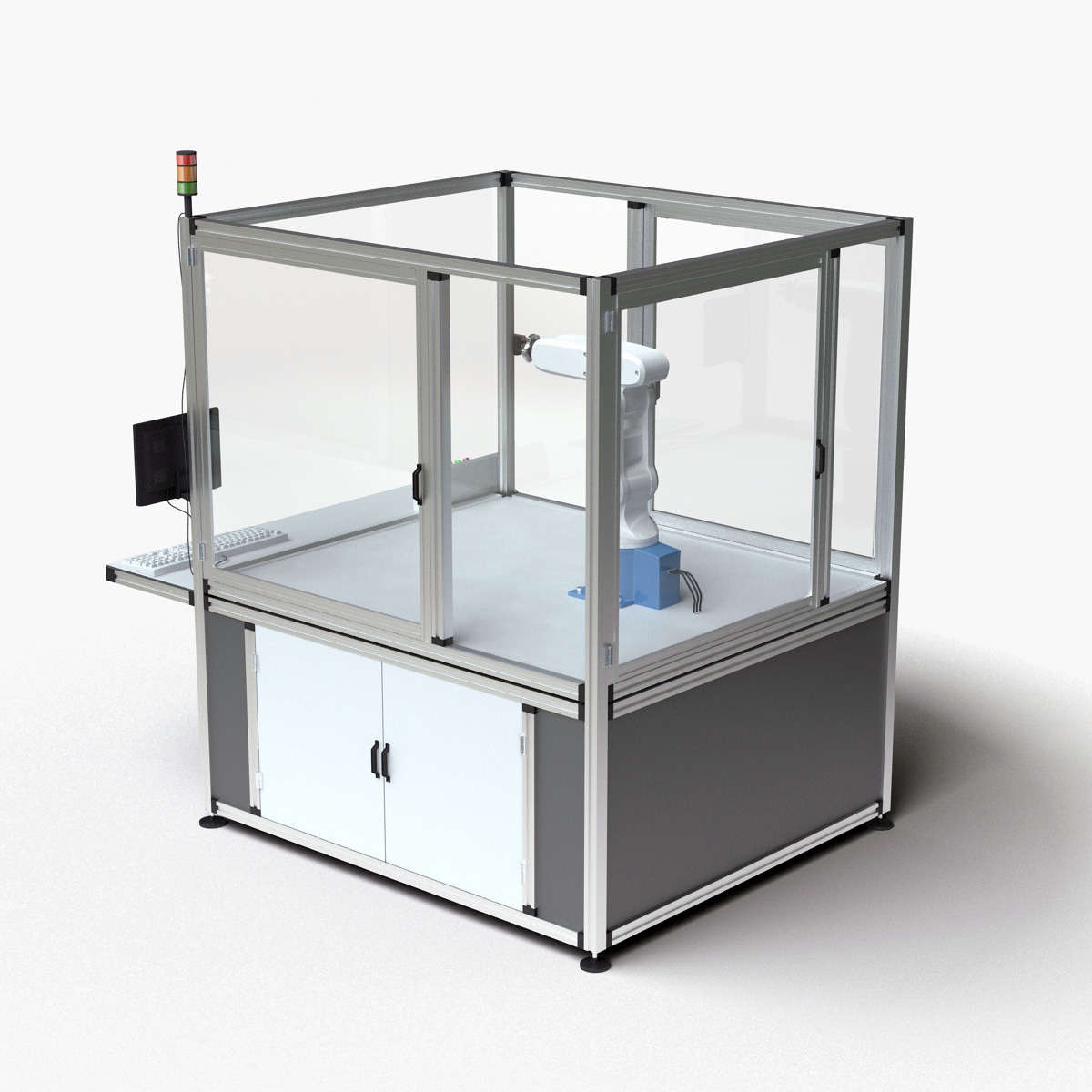 lab robot cell 3d model