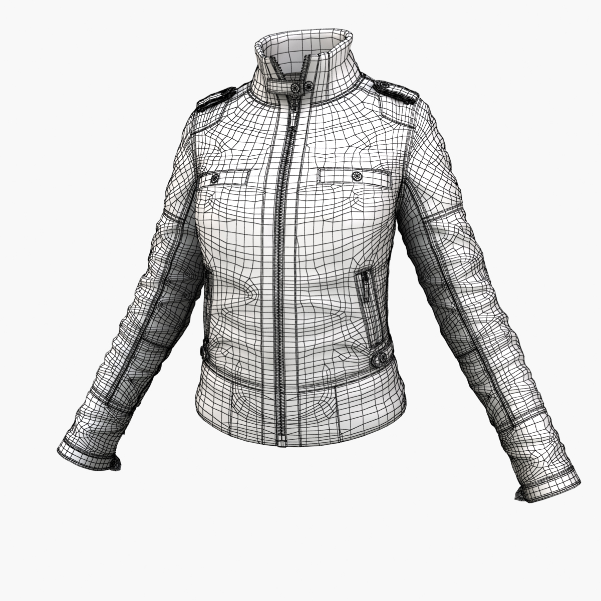female jacket clothing 3d max