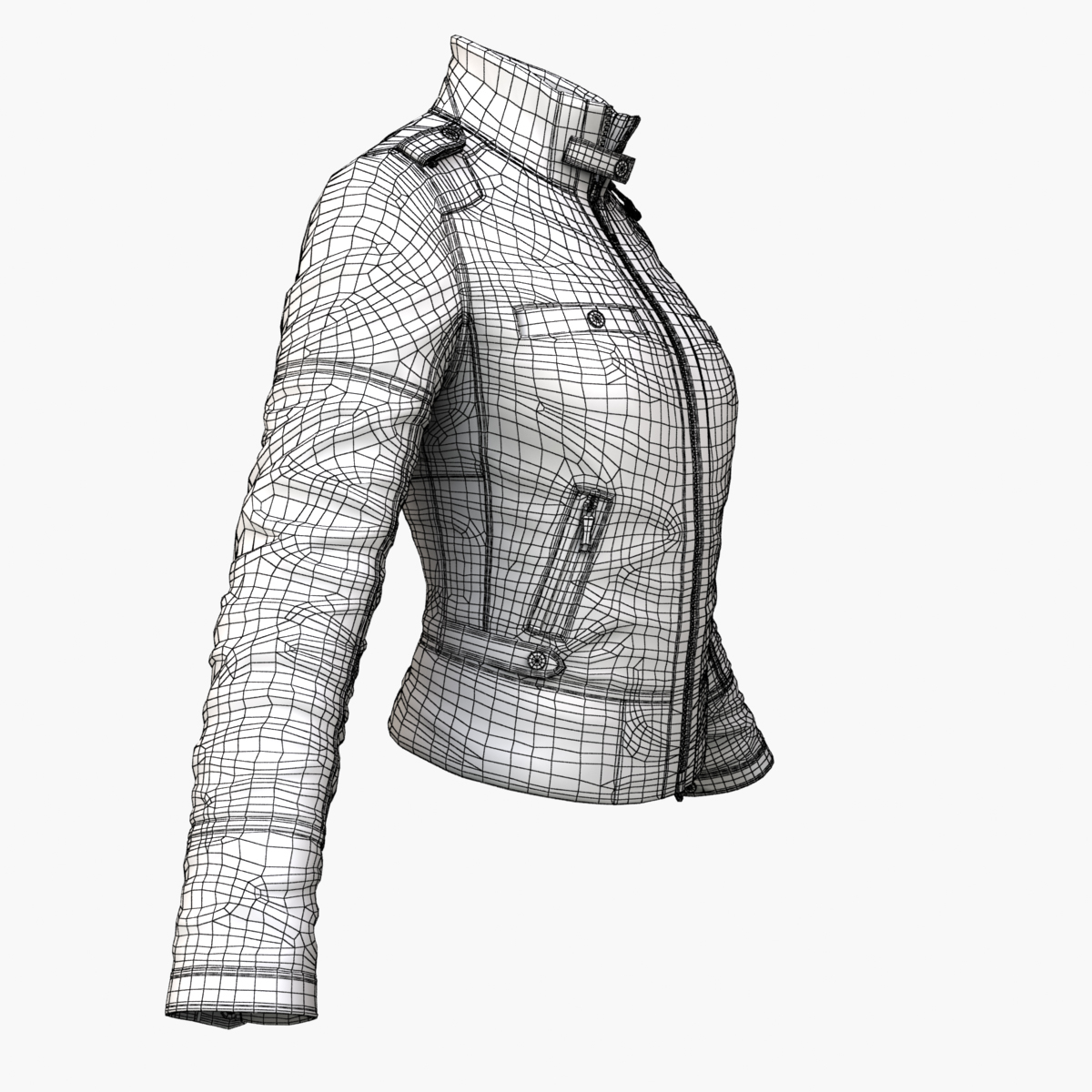 female jacket clothing 3d max