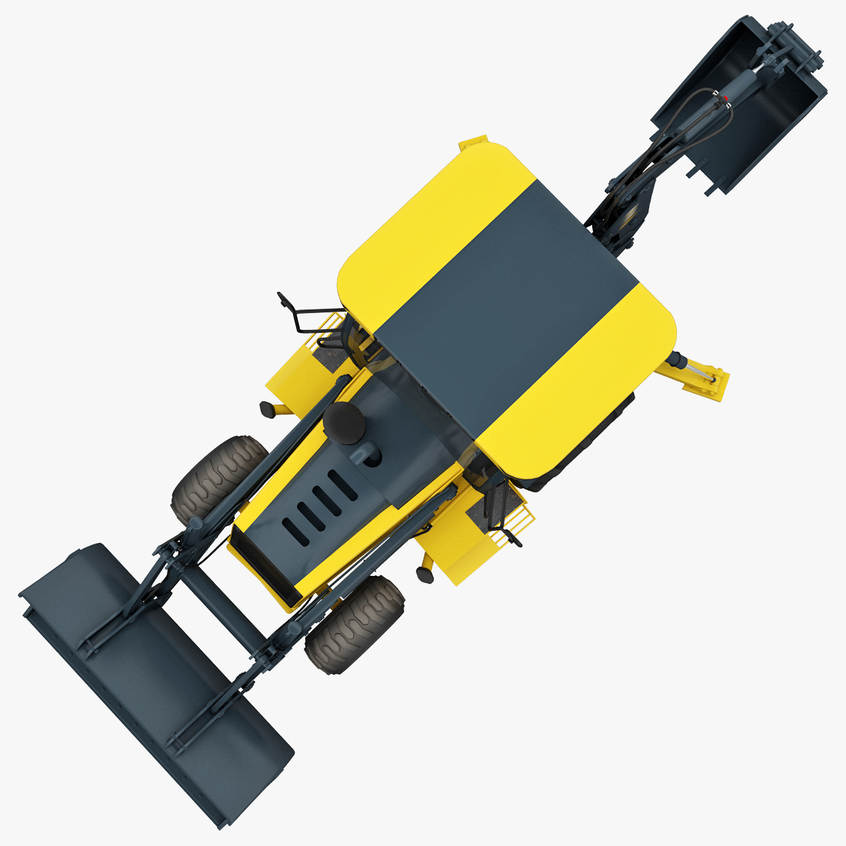 3d backhoe loader sinoway model
