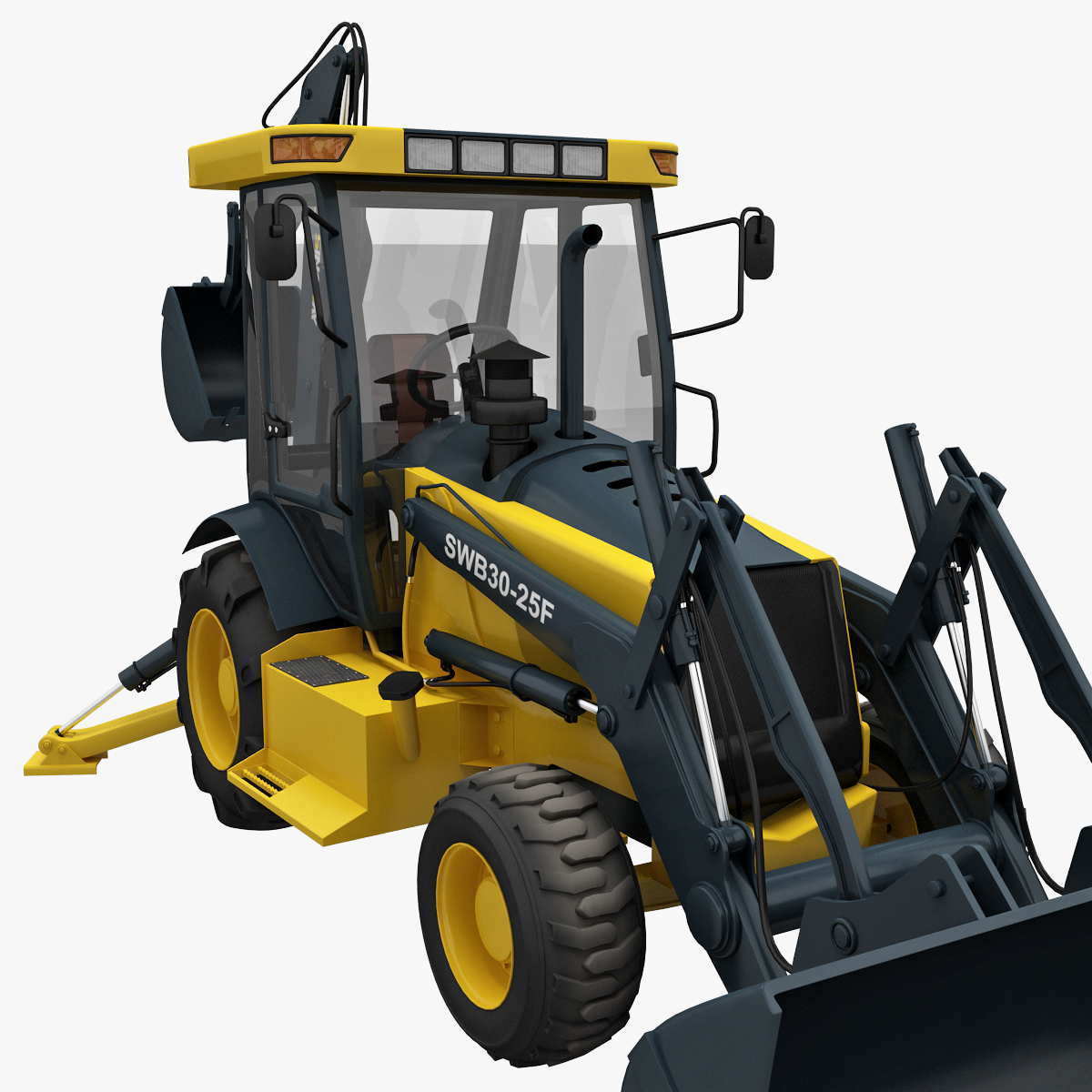 3d backhoe loader sinoway model