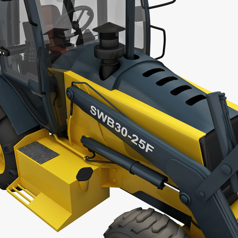 3d backhoe loader sinoway model