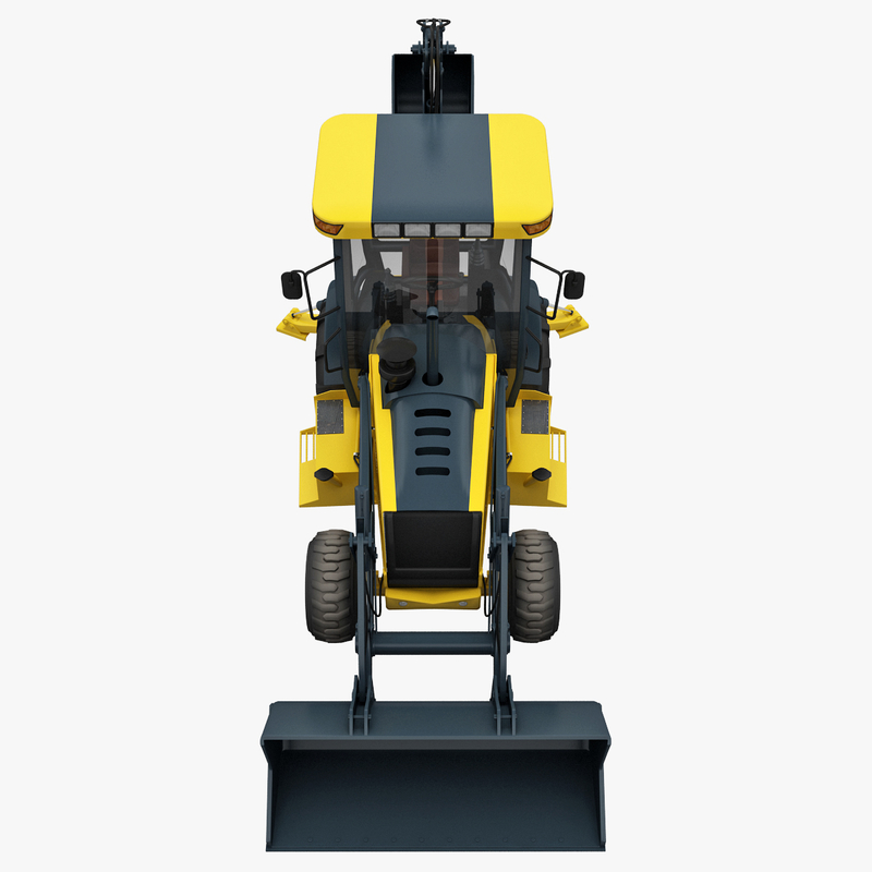 3d backhoe loader sinoway model
