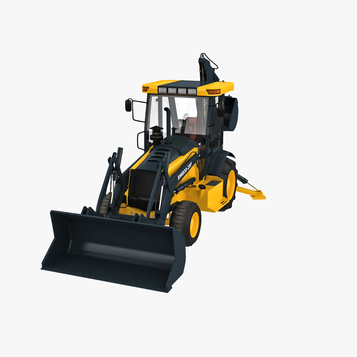 3d backhoe loader sinoway model