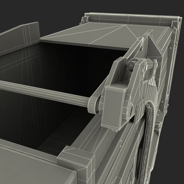 3d model realistic garbage truck 2